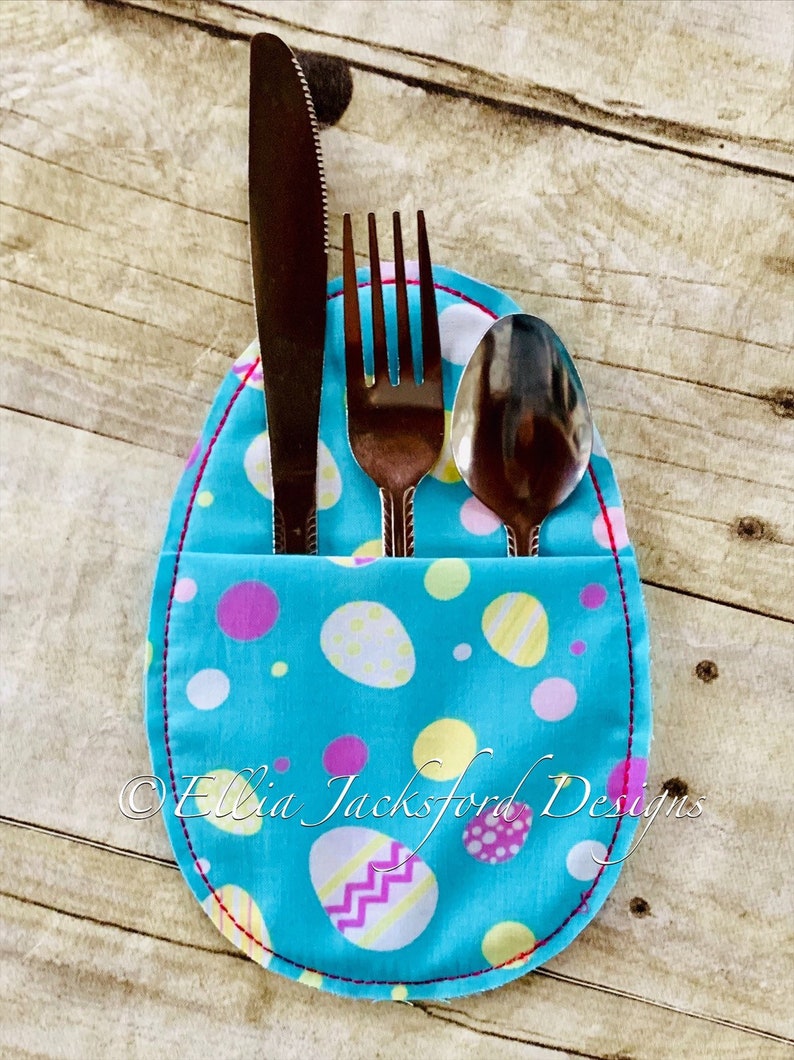 ITH Easter Egg Silverware Holder Embroidery Files - Etsy