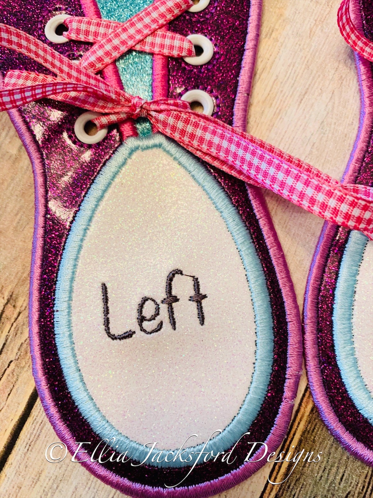 ITH Shoe Lacing Embroidery Design | Etsy