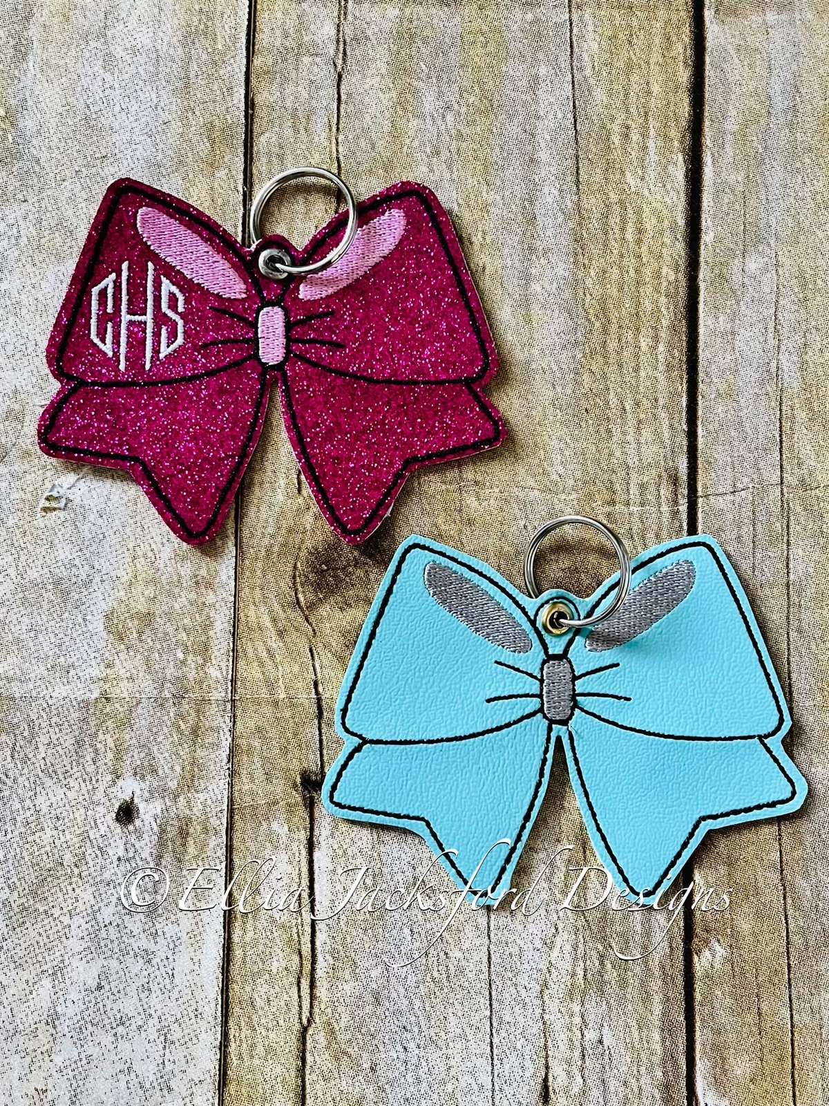 Cheer Bow Keyfob Embroidery Design - Etsy