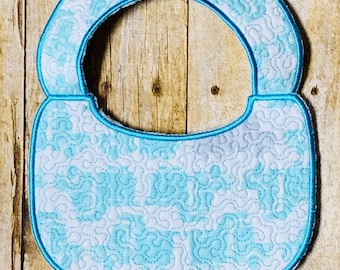 In the Hoop Baby Bib Dinosaur Embroidery Design File Pattern 3 Sizes ...