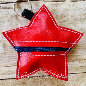 ITH Star Earbud Case Keyfob Embroidery Design - Etsy