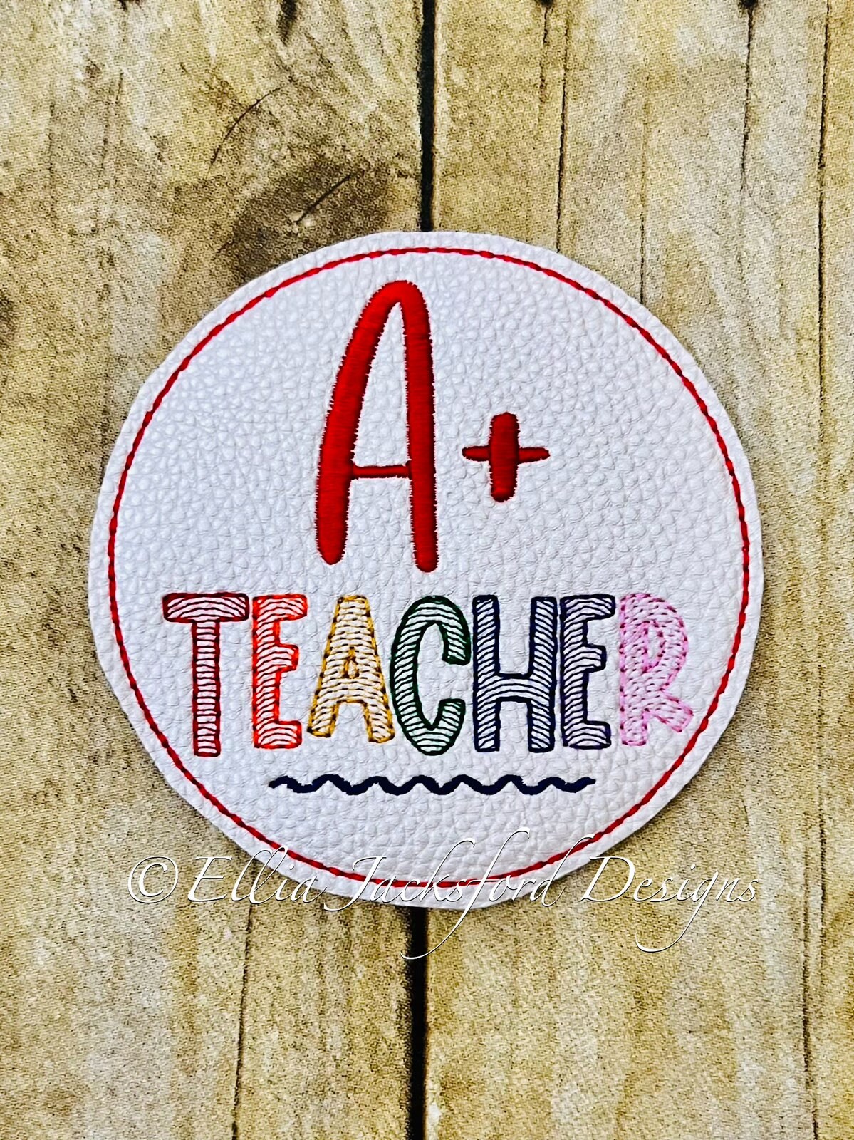 A Teacher Mug Rug and Coaster Embroidery Design SET - Etsy