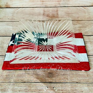 Quilted Flag Mug Rug/placemat Embroidery Design 5 SIZES - Etsy