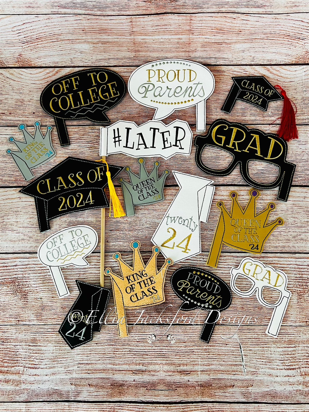 Graduation Photo Prop Embroidery Design BUNDLE - Etsy