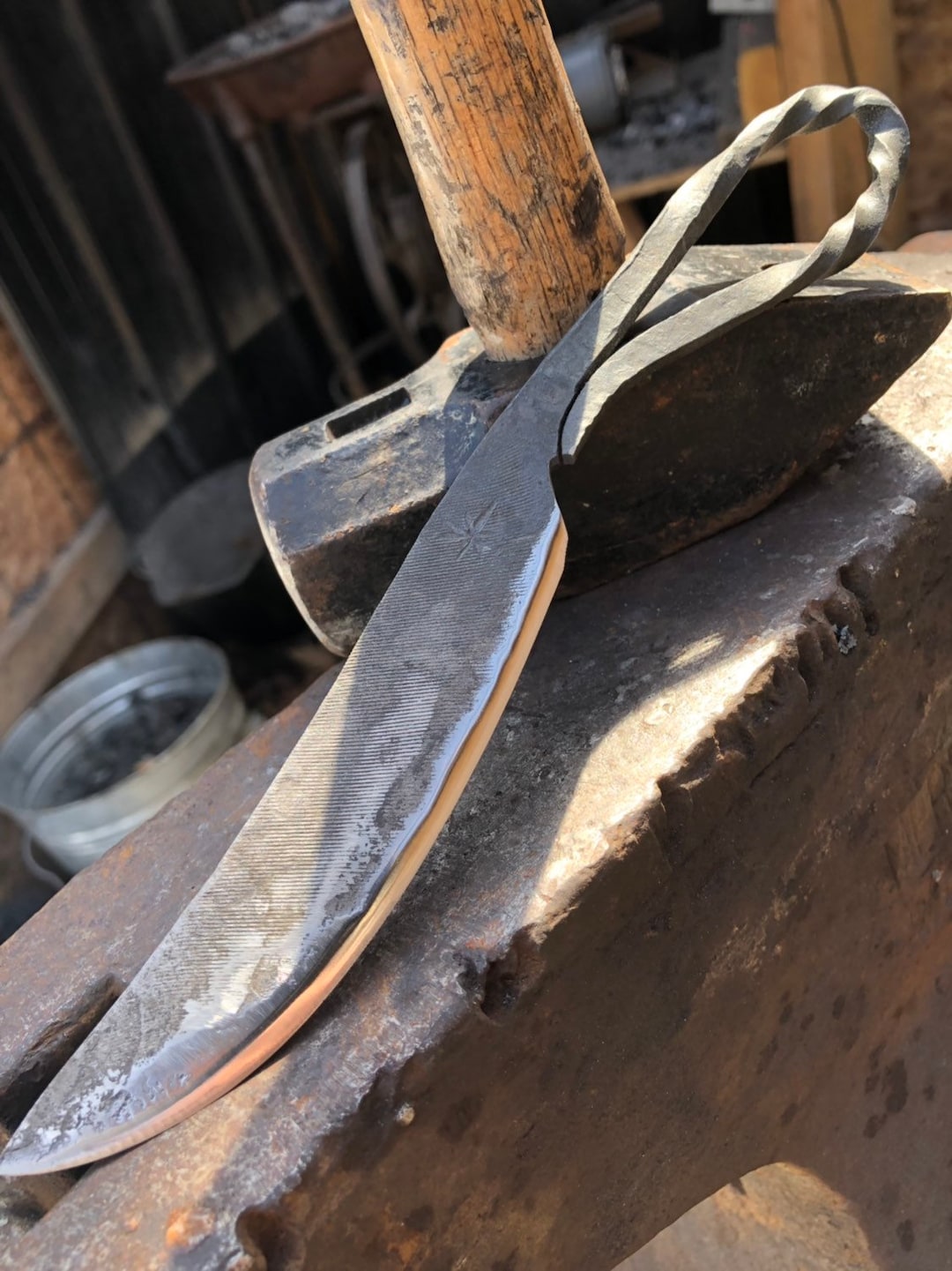 Hand Forged Blacksmith Knife. - Etsy