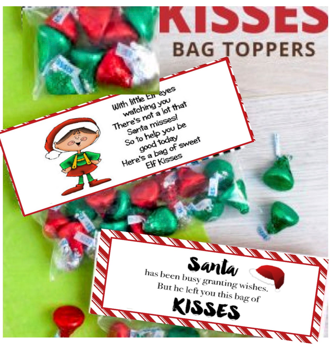 Elf Kisses, Santa Kisses Plus Bonus Jpg - Snowman Soup! - Print and Cut ...