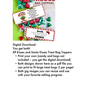 Elf Kisses, Santa Kisses Plus Bonus Jpg - Snowman Soup! - Print and Cut ...