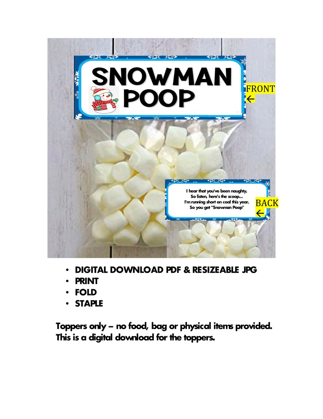 Snowman Soup & Snowman Poop - You Get Both! - Print and Cut Your Own ...