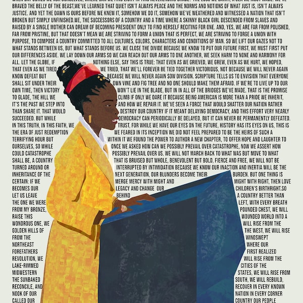 Amanda Gorman Print - Etsy UK