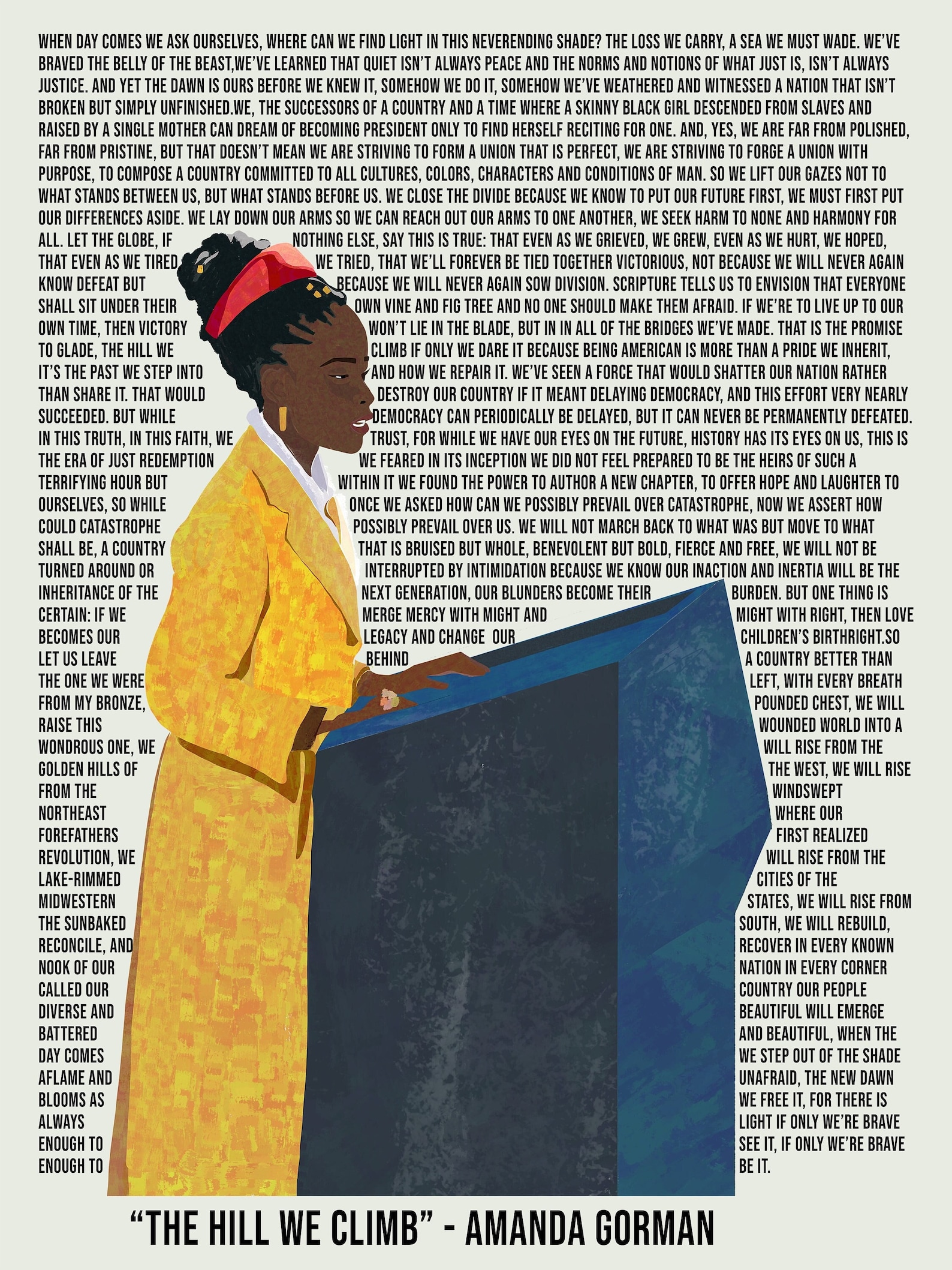 The Hill We Climb - Amanda Gorman Digital Print - Etsy