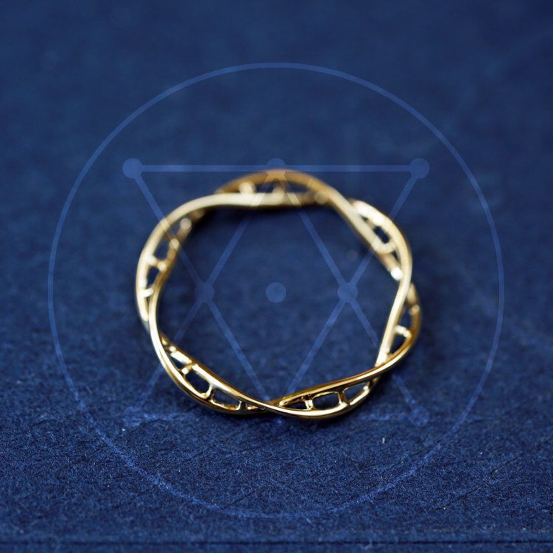 Gold DNA Ring S925 Double Rings Genes Jewelry Romantic - Etsy