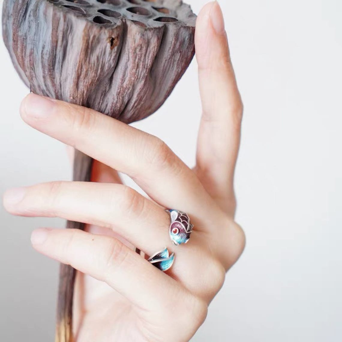 Koi Fish Ring Japanese Koi Fish Ring Sterling Silver - Etsy