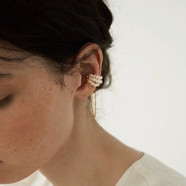Pearl Ear Cuff - Etsy