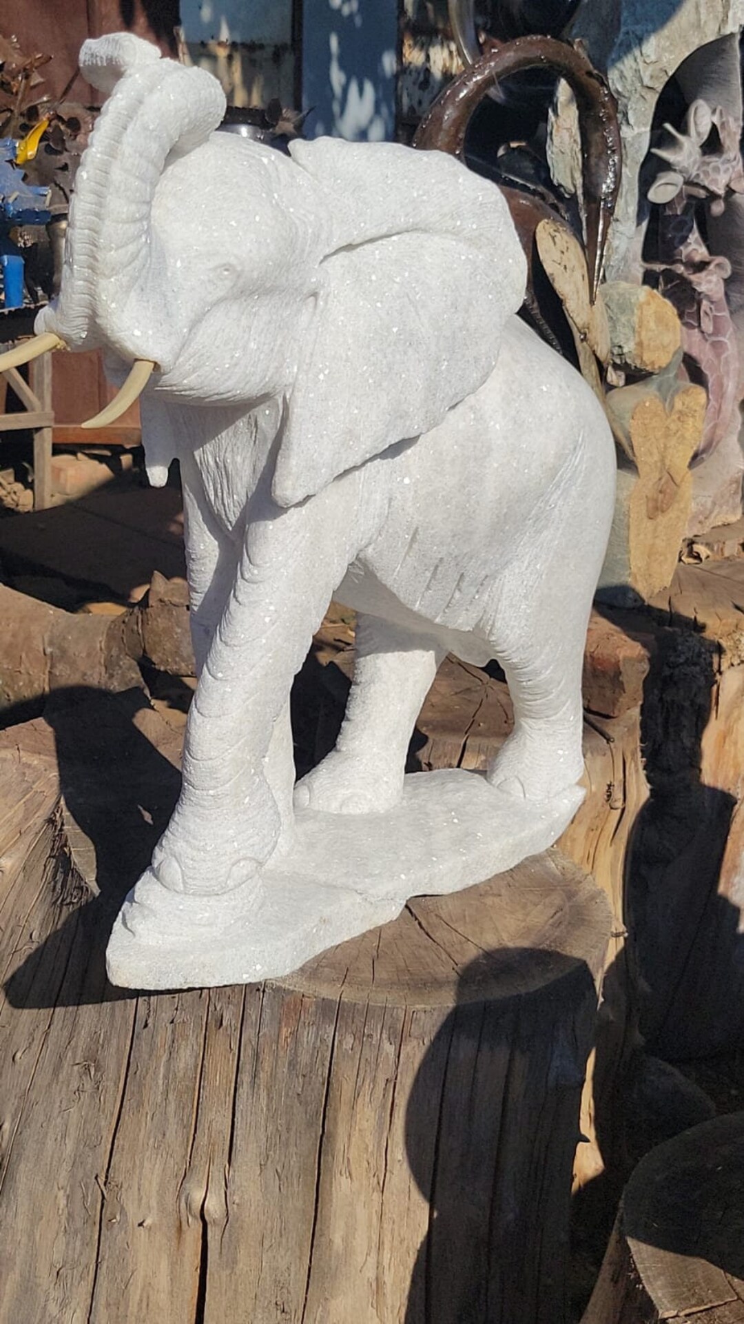 The White Elephant Dolomite Gem Stone Elephant African Sculpture - Etsy