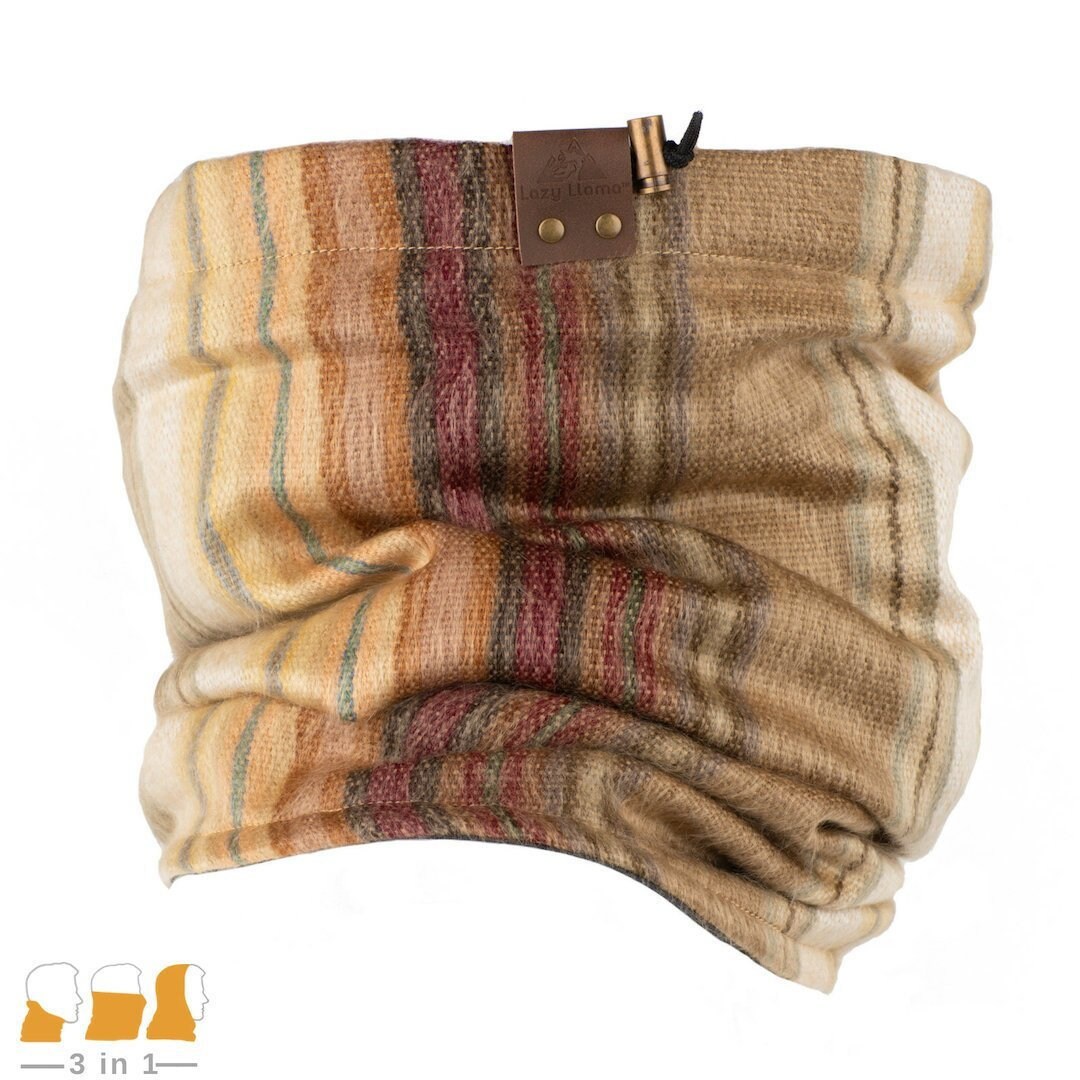 3-in-1 Face Mask Woven Alpaca Neck Gaiter Unisex Face Mask Bamboo Style ...