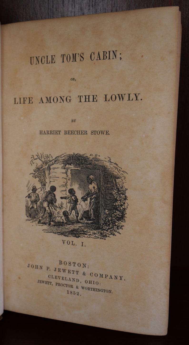 Harriet Beecher Stowe / Uncle Tom's Cabin Day of Publication 1st ...