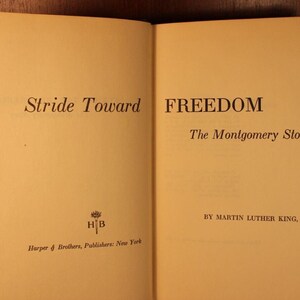 Martin Luther King Jr / Stride Toward Freedom 1st Edition 1958 - Etsy