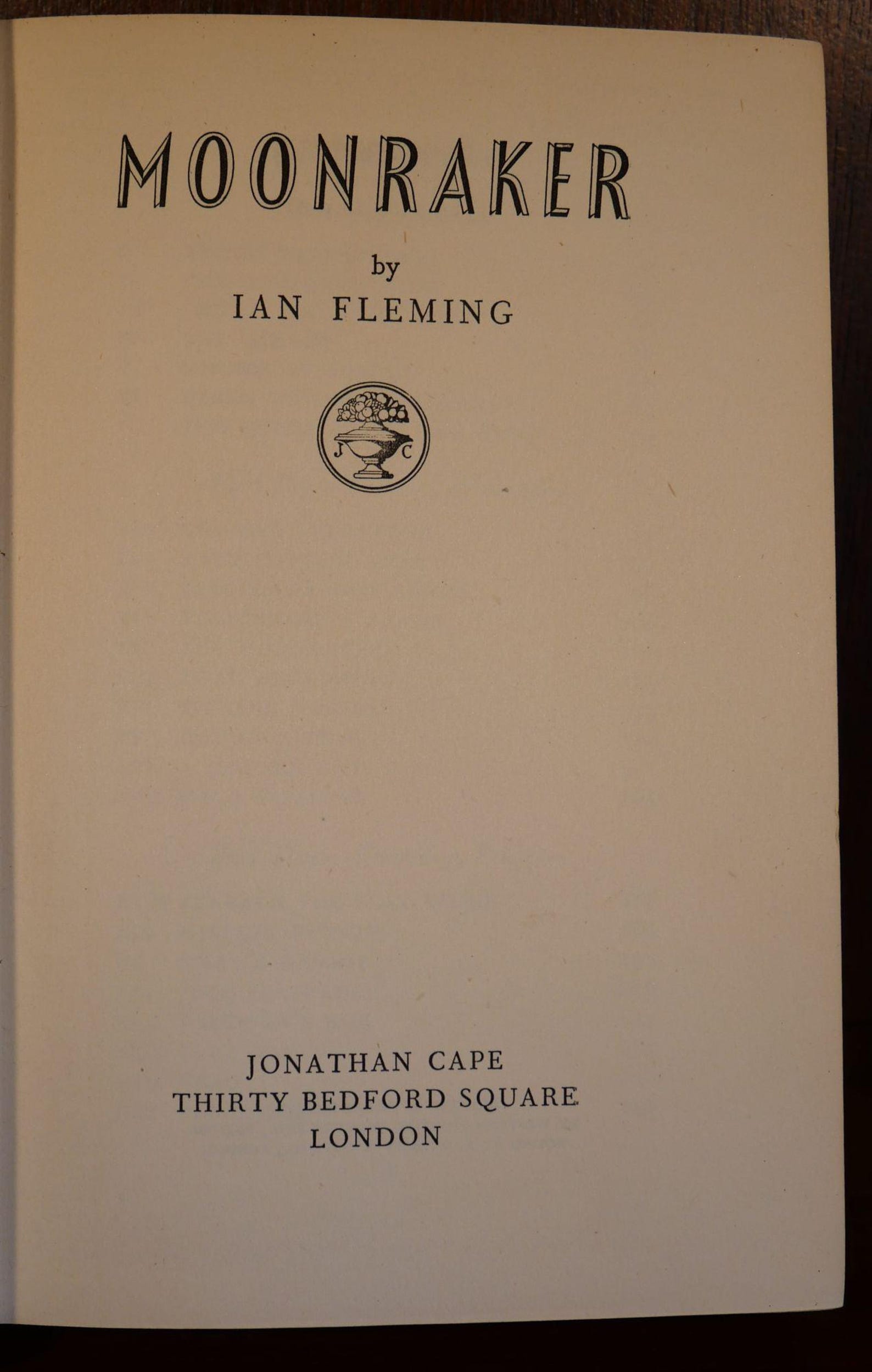 Ian Fleming / Moonraker 1st Edition 1955 - Etsy