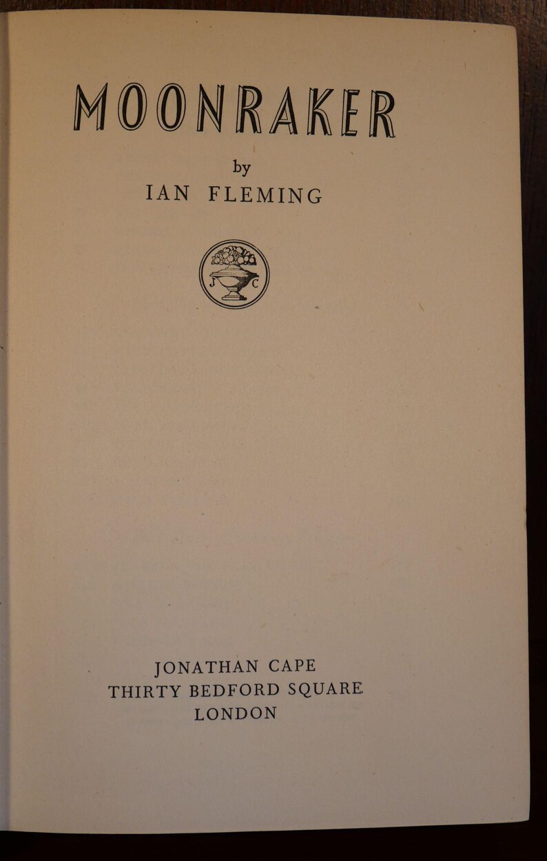 Ian Fleming / Moonraker 1st Edition 1955 - Etsy