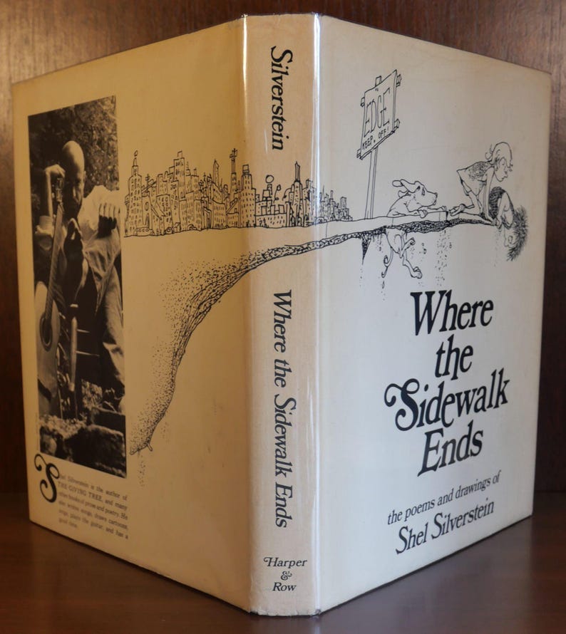 Shel Silverstein / Where the Sidewalk Ends SIGNED 1st Edition 1974 - Etsy