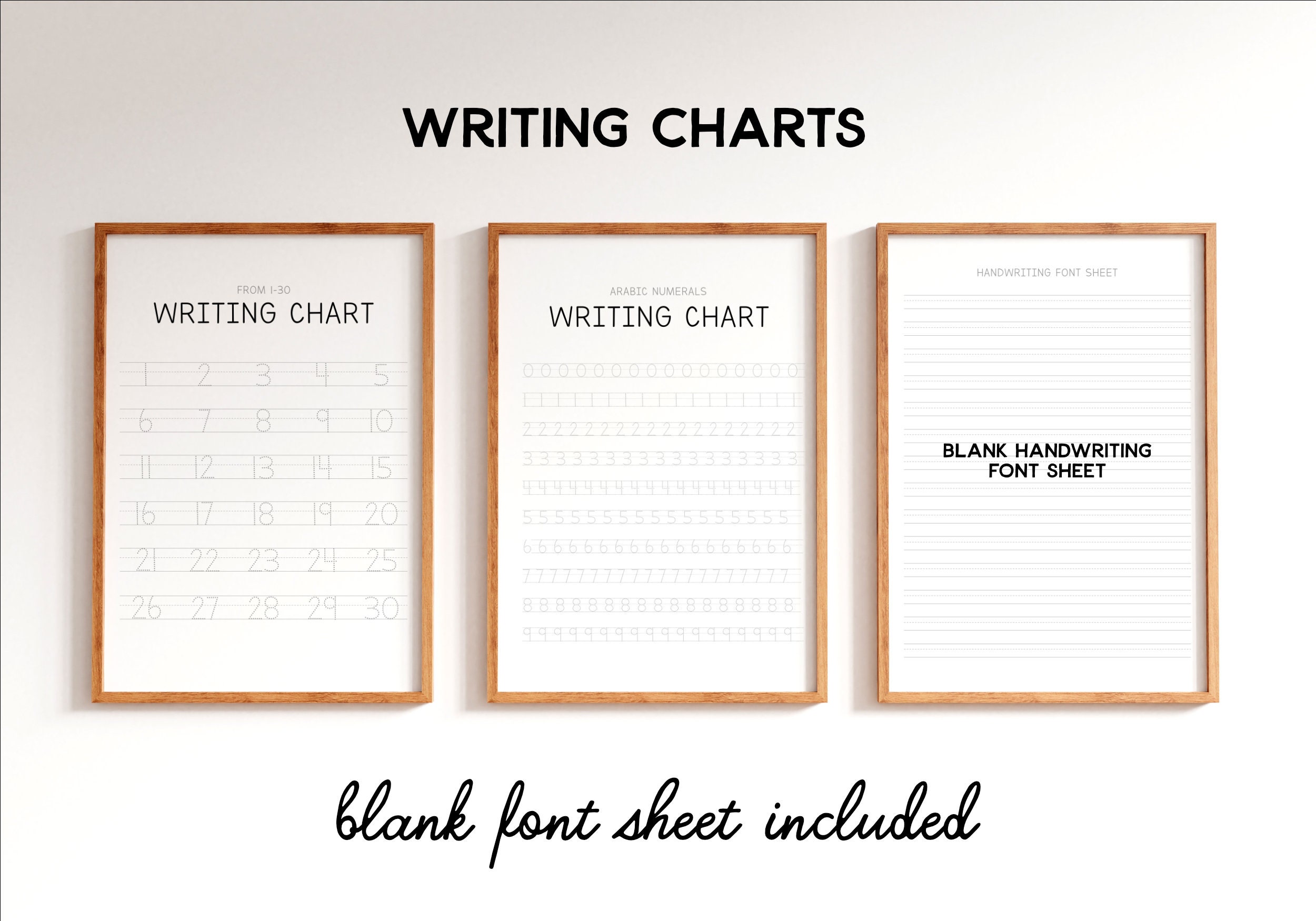 Alphabet Poster Neat Handwriting Classroom ABC 123 Upper/lowercase ...