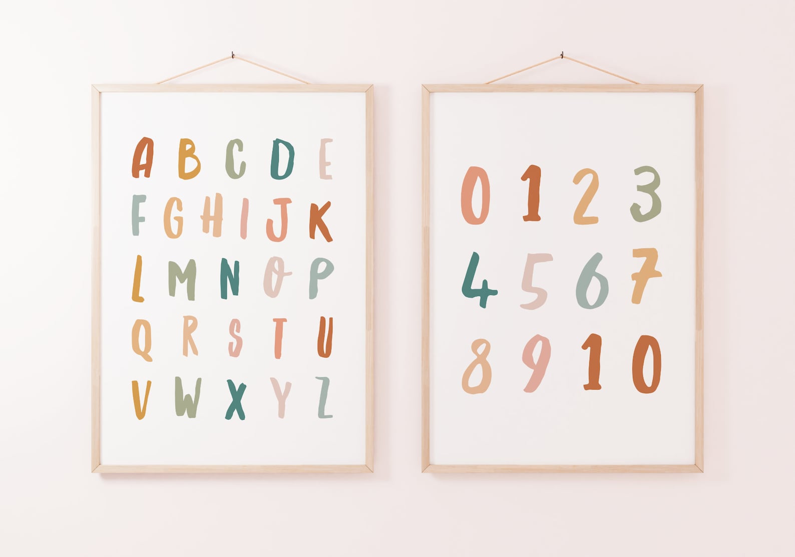 Alphabet Poster Nursery Home School Wall Print Uppercase - Etsy