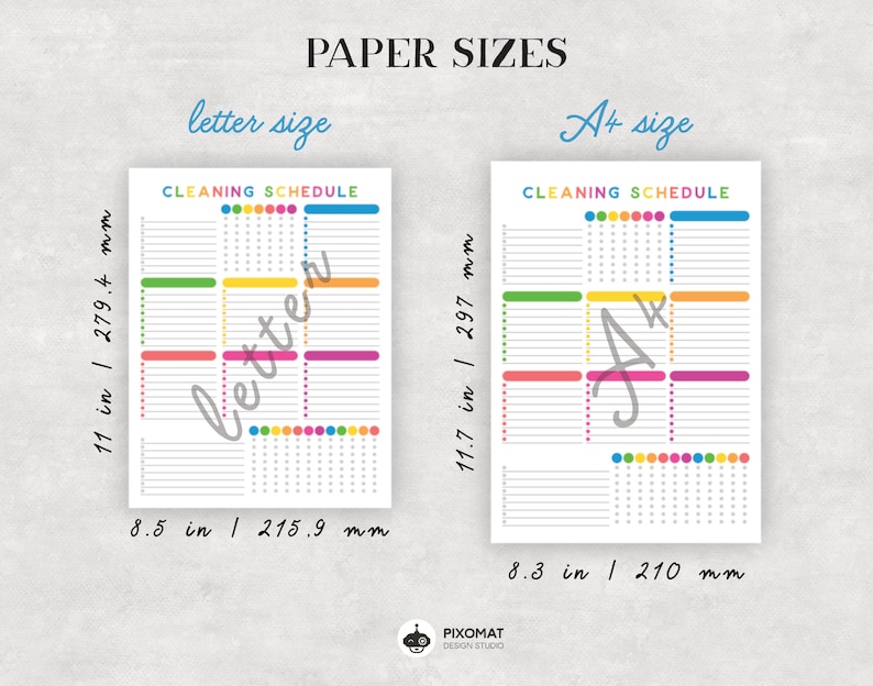 Printable Cleaning Schedule Checklist - Editable Daily, Weekly, Monthly ...
