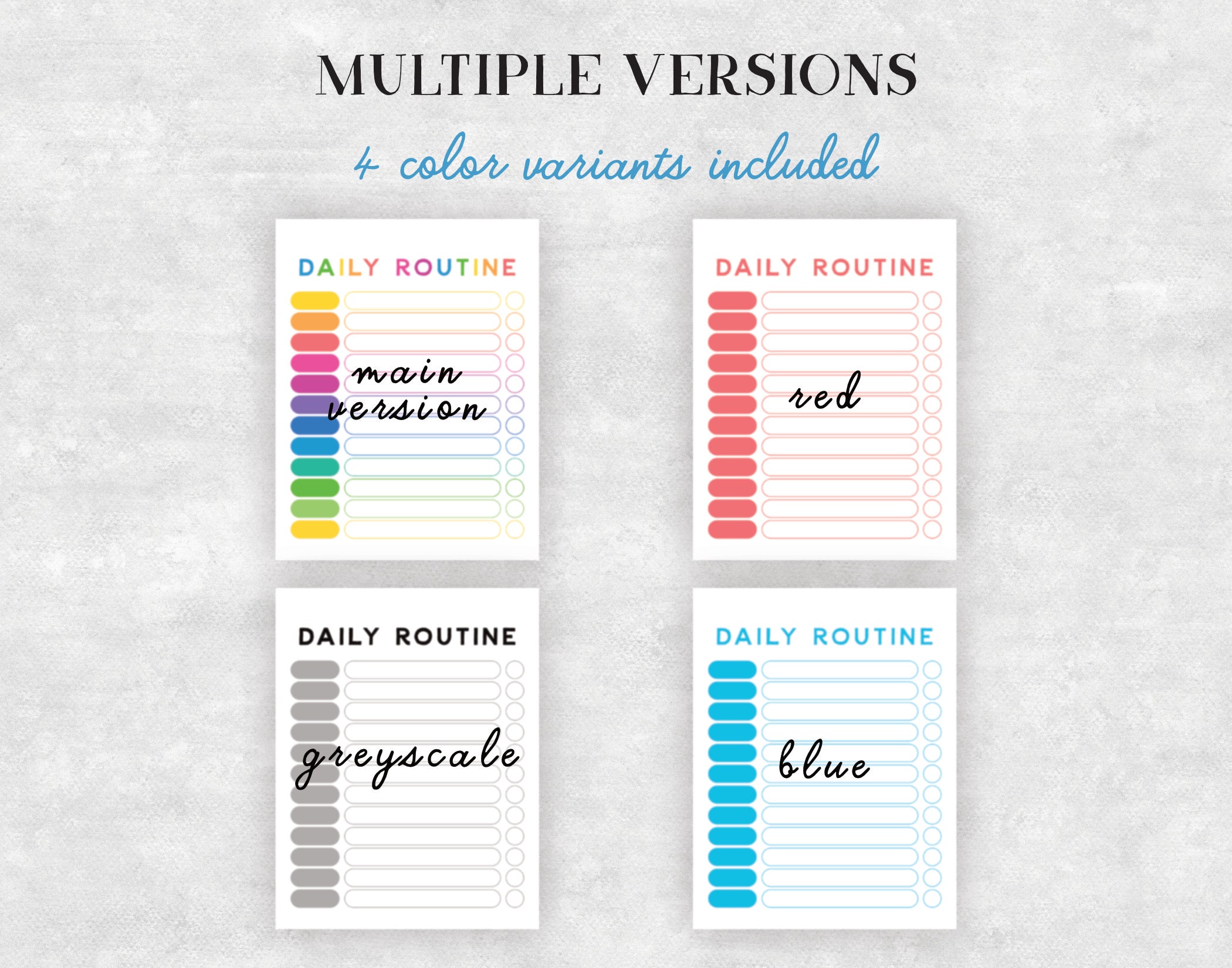 Daily Routine Chart Checklist for Kids Editable Personalised to Do List ...
