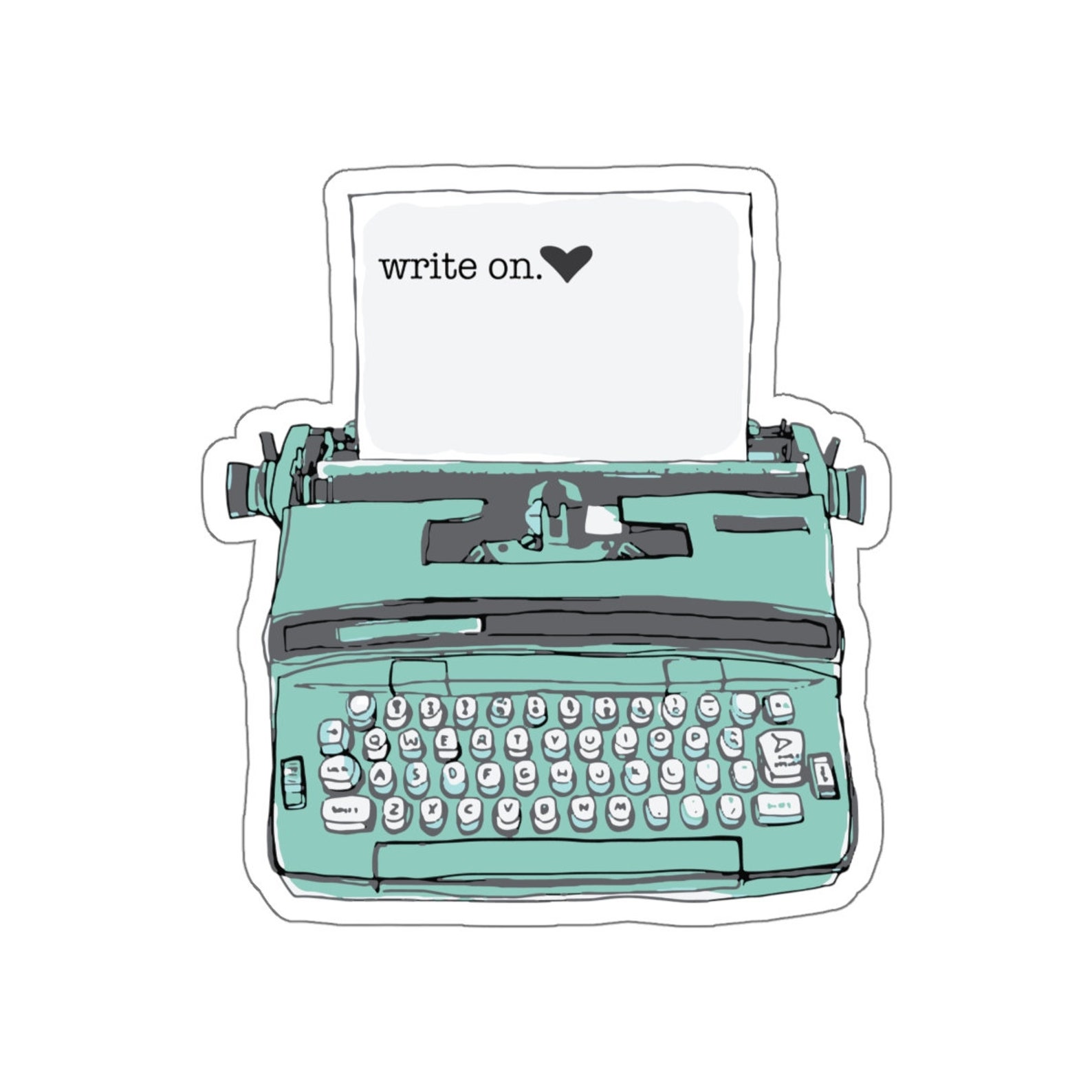 Write on Typewriter Stickerdecal for Writersvinyl Writing - Etsy