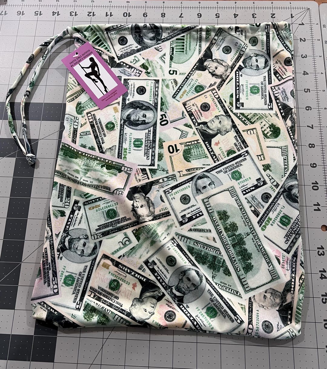 Money Bag: Lycra Spandex Drawstring Tip Bag - 15 Colors - Etsy