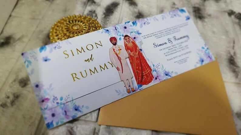 Indian Sliding Bride Wedding Invitation Laser Cut - Etsy