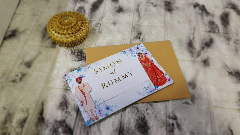 Indian Sliding Bride Wedding Invitation Laser Cut - Etsy