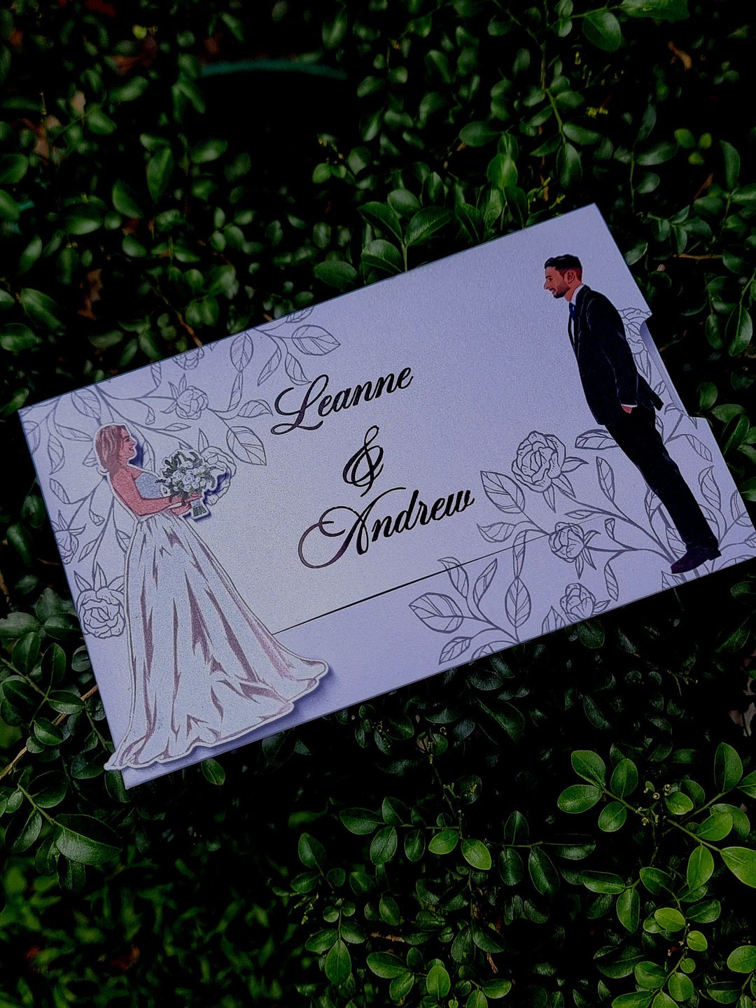 Sliding Bride Wedding Invitation Black Theme Thlaser Cut Personalized ...