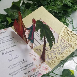 Trifold Popup Wedding Card Invitation Laser Cut ,new Personalized ...