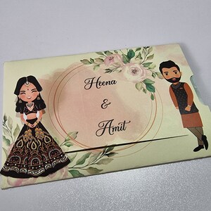 Indian Wedding Sliding Bride Wedding Invitation Laser Cut Personalized ...