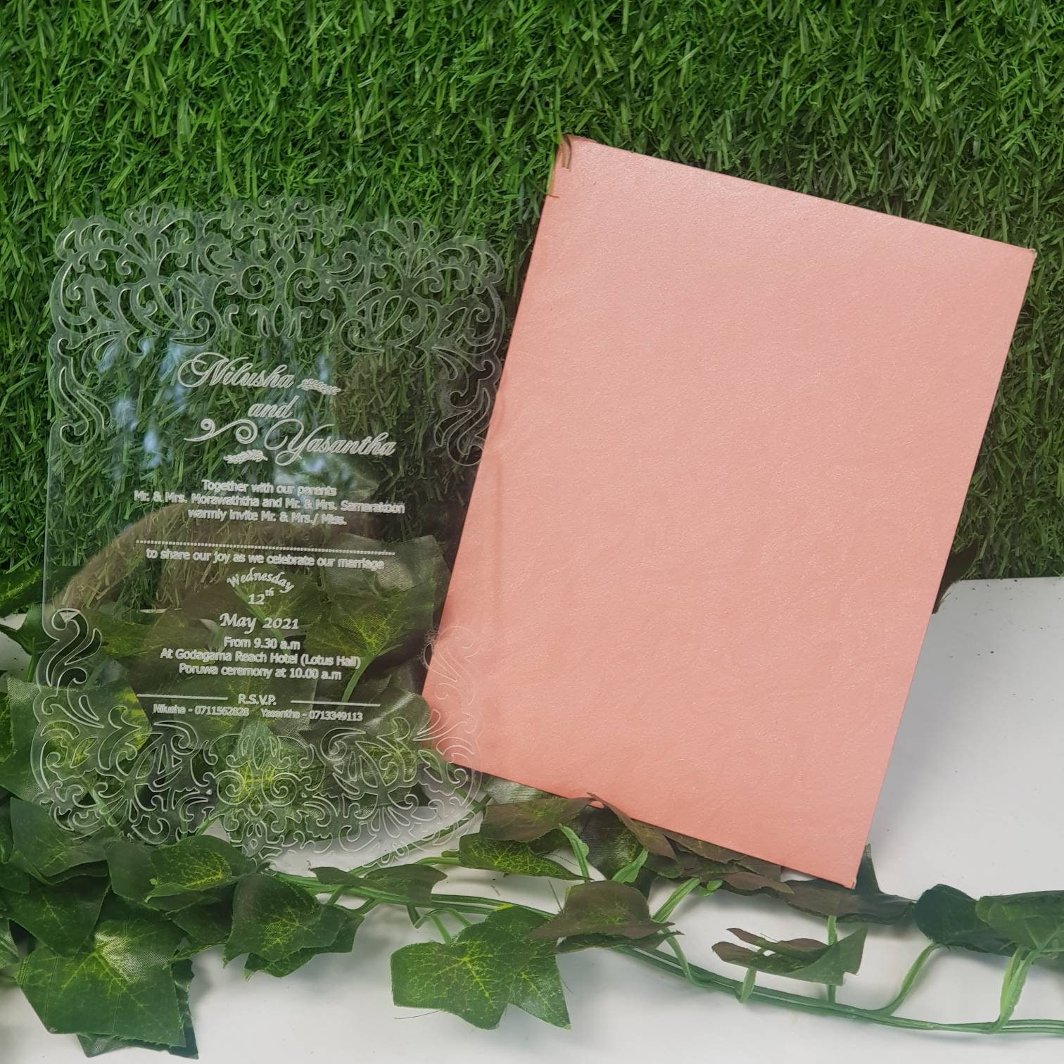 Transparent Wedding Invitation Laser Cut Personalizedacrylic - Etsy