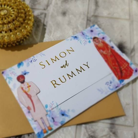 Indian Sliding Bride Wedding Invitation Laser Cut - Etsy