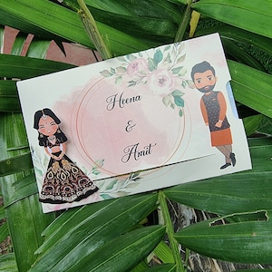 Indian Wedding Sliding Bride Wedding Invitation Laser Cut Personalized ...