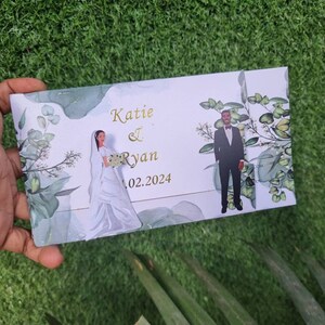 Luxury American African Sliding Bride Wedding Invitation Laser Cut ...