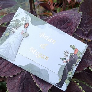 Luxury American African Sliding Bride Wedding Invitation Laser Cut ...