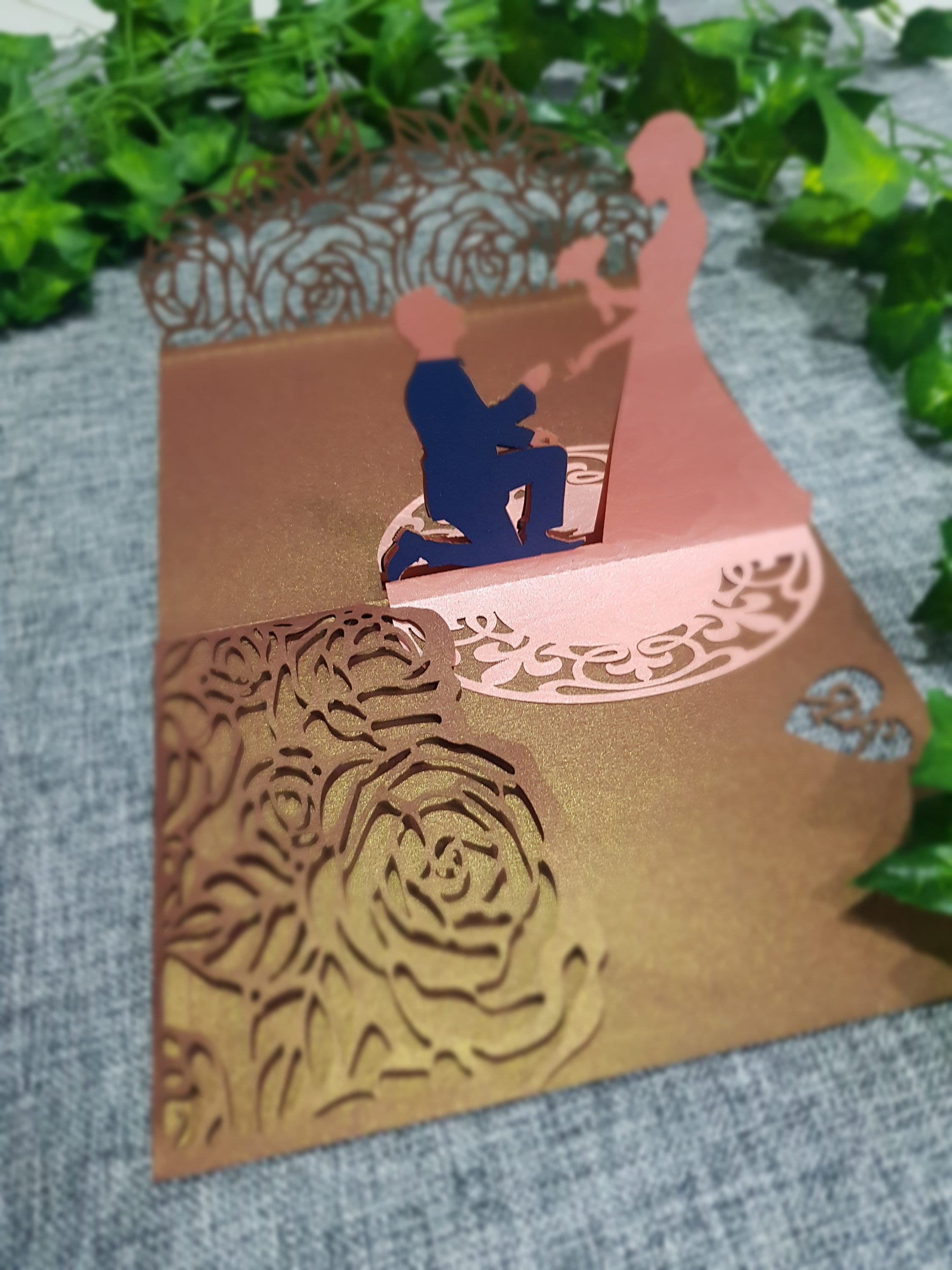 Trifold Popup Wedding Card Invitation Laser Cut New - Etsy