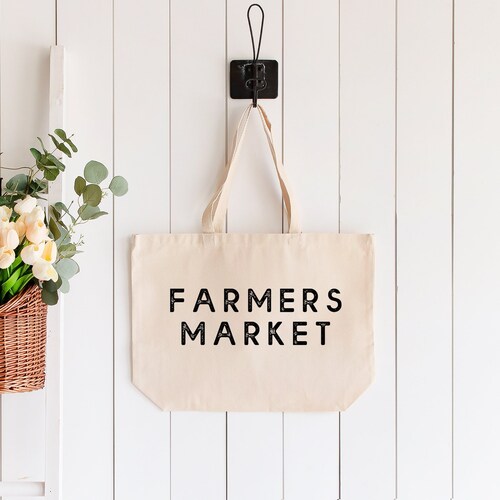 Farmers Market Tote & Produce Bag Set 6 Piece Shopping Kit - Etsy