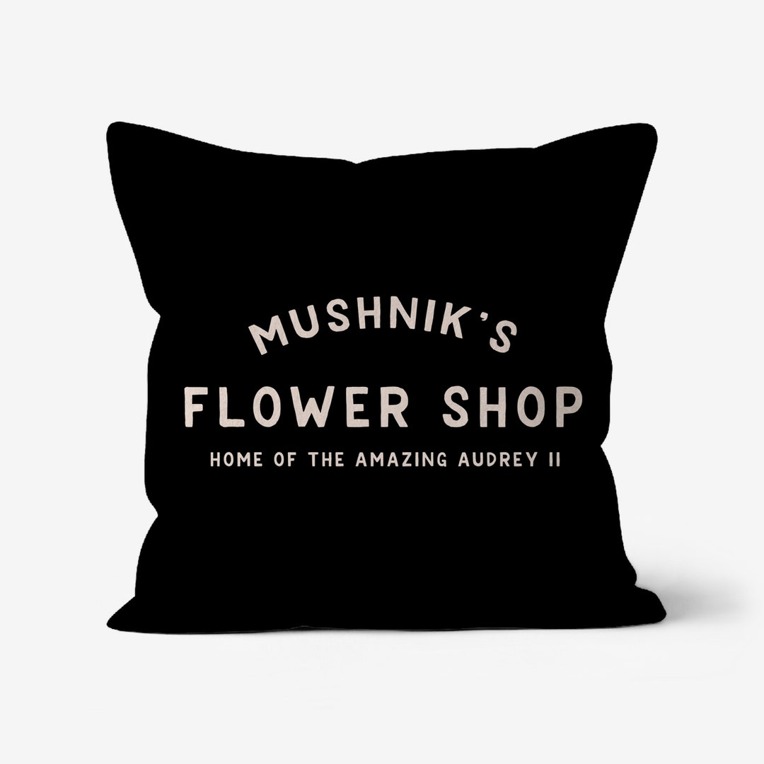 Little Shop of Horrors Inspired Canvas Cushion, Mushnik's Flower Shop ...
