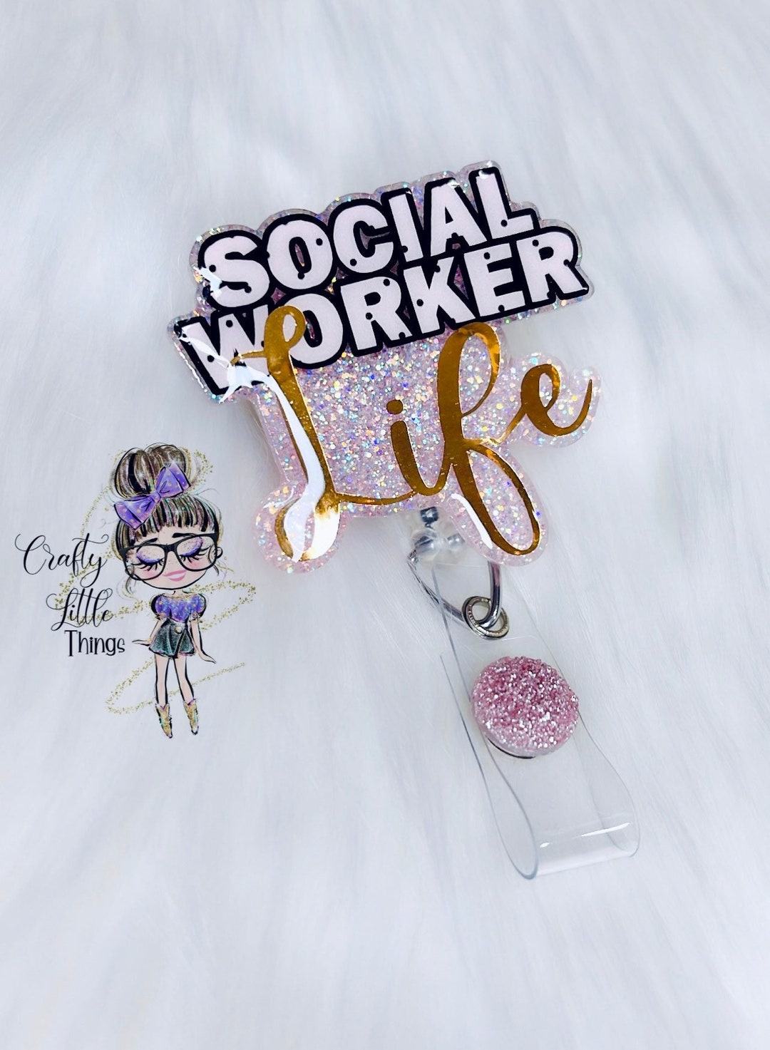Social Worker Life Badge Reel- Social Worker Badge Reels- Social Worker ...