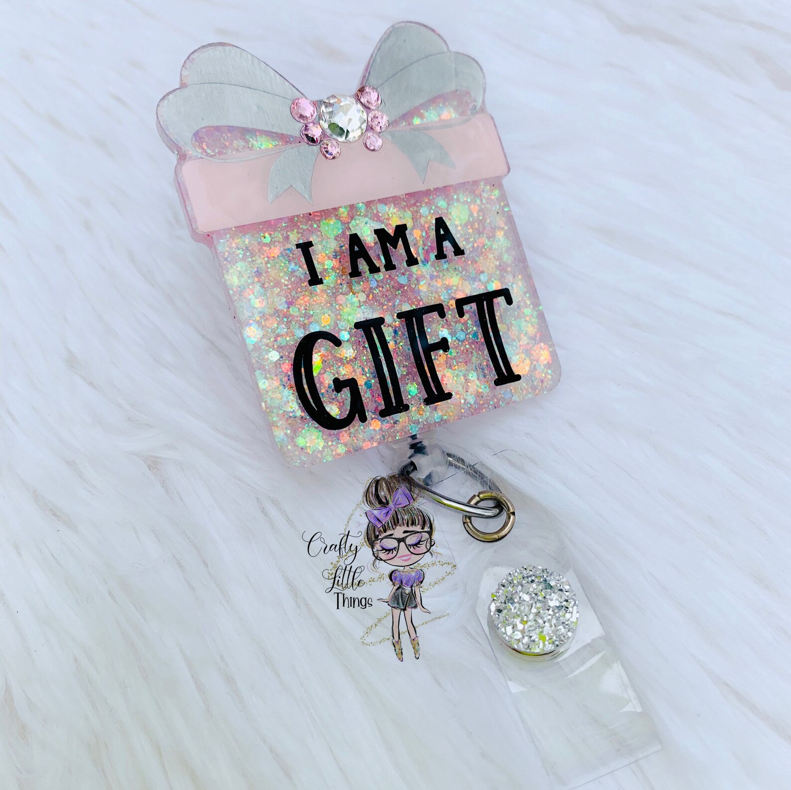 I Am A Gift Badge Reel Holiday Badge Reels Birthday Badge - Etsy