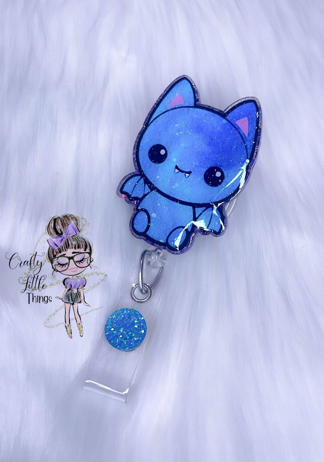 Cute Baby Bat Badge Reel- Bat Badge Reels- Halloween Badge Reels ...