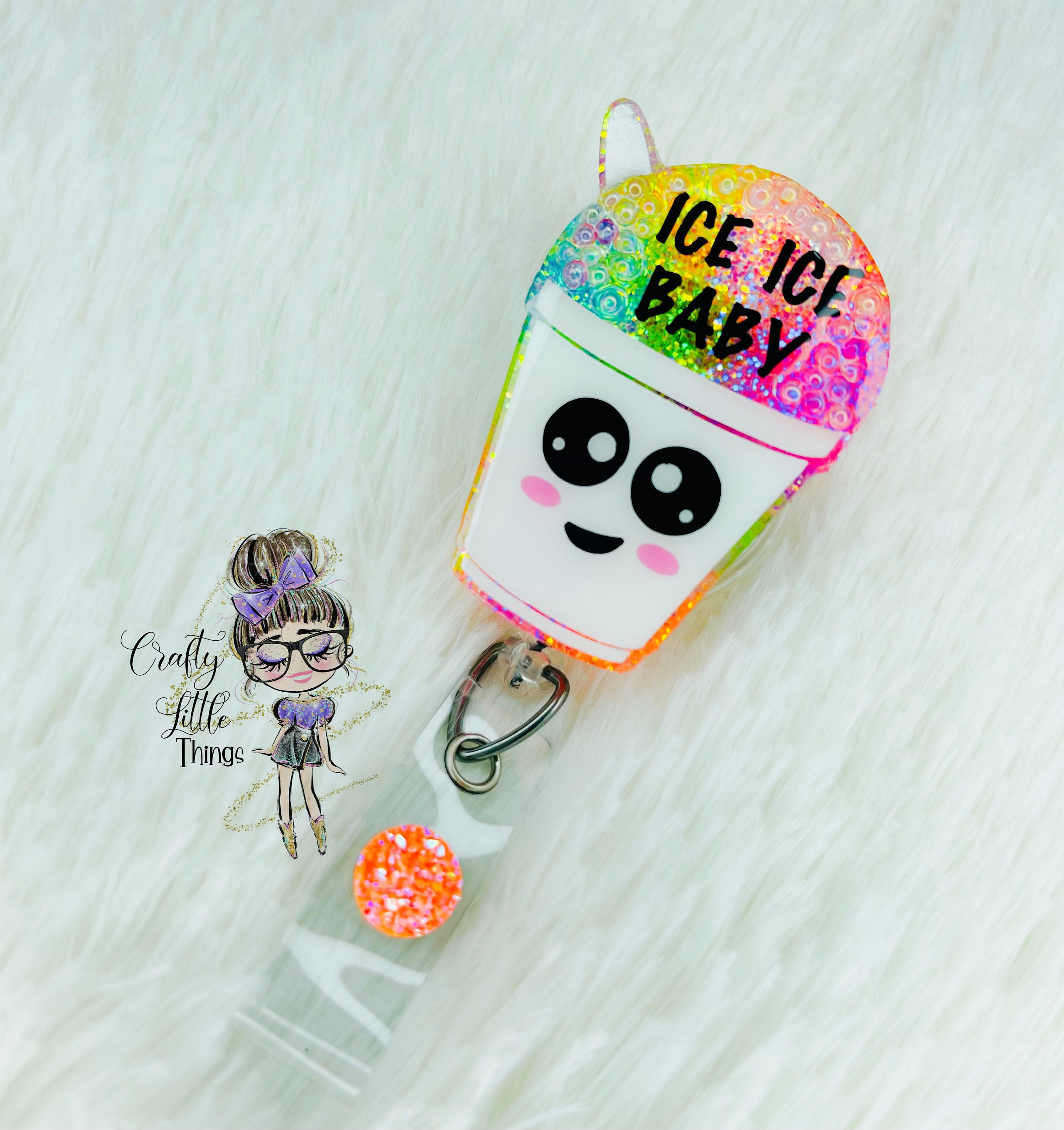 Cute Snowball Badge Reel Italian Ice Badge Holder Dessert - Etsy