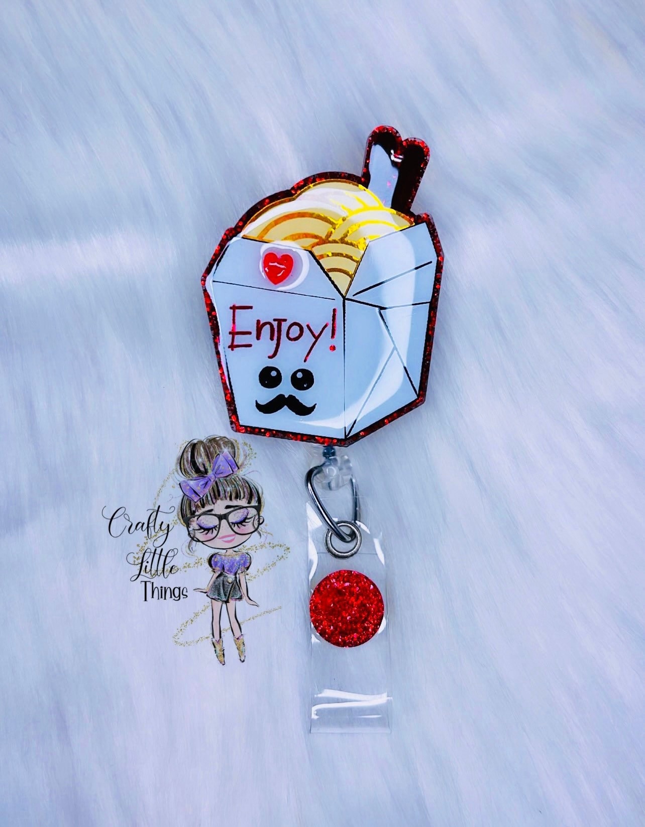 Take-out Food Badge Reel- Food Container Badge Reel- Cute Badge Reels ...