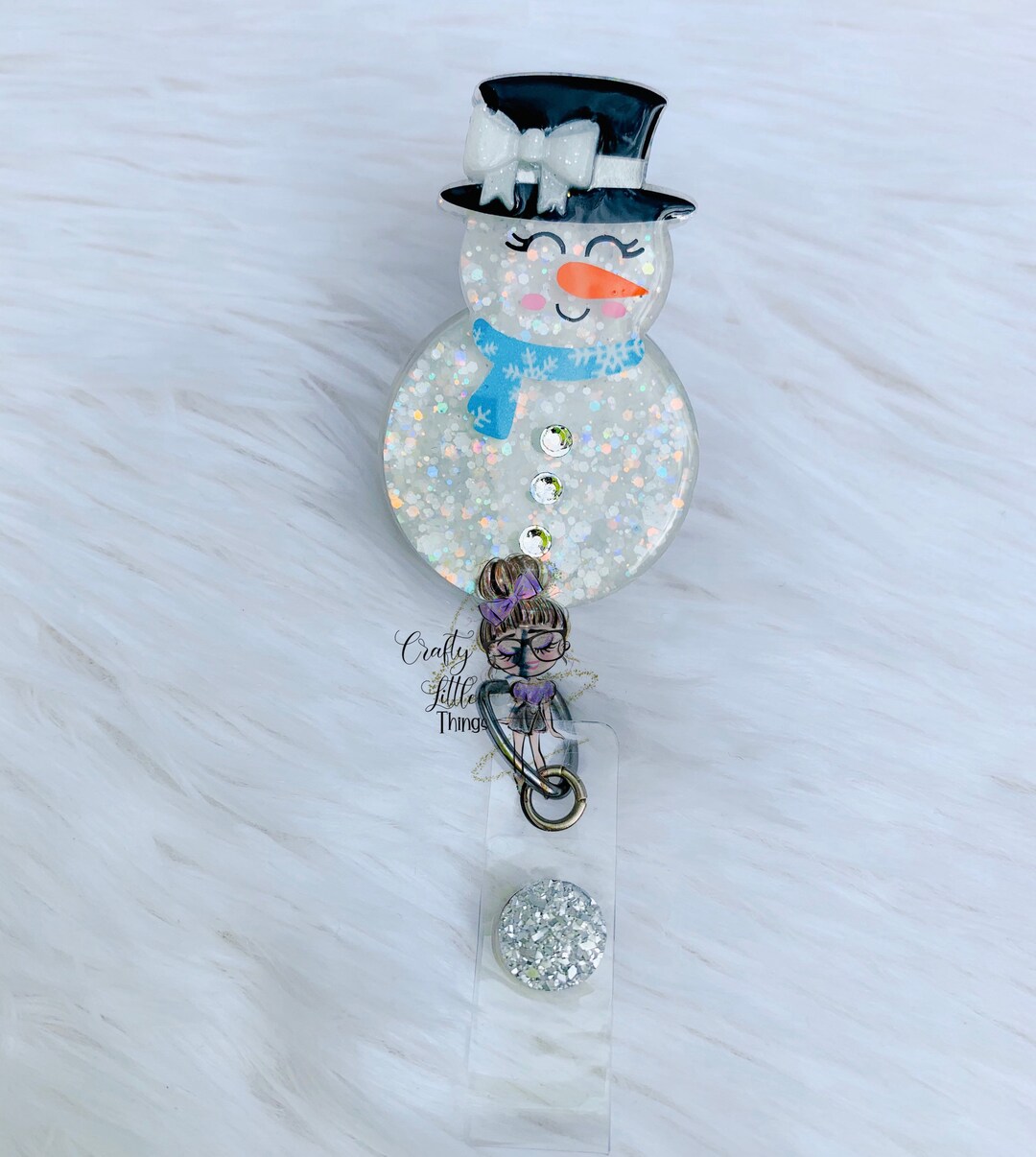 Snowman Badge Reel- Christmas Badge Reels- Holiday Badge Reels - Etsy