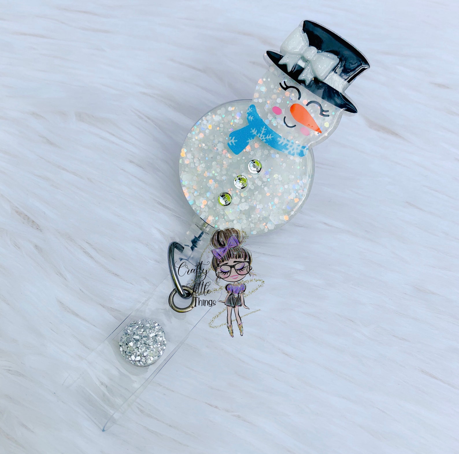 Snowman Badge Reel Christmas Badge Reels Holiday Badge Reels - Etsy